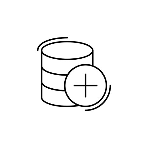 Database Add Networking Vector Icon Illustration 23041208 Vector Art