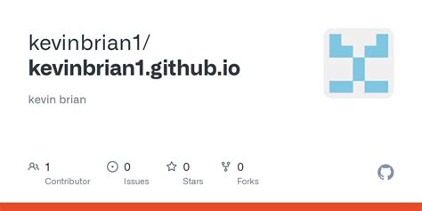 Github Kevinbrian1 Kevin Brian