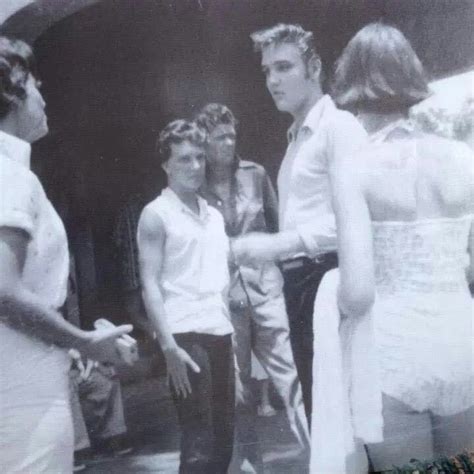June Juanico Pat Napier And Elvis Presley On The Mississippi Gulf Coast 1956 Elvis