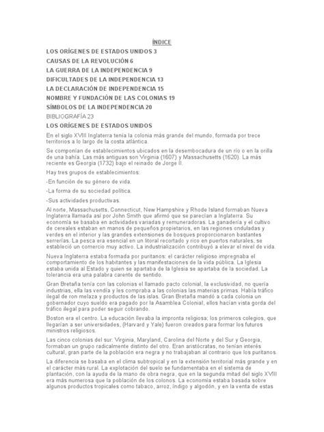 Independencia De Eeuu Descargar Gratis Pdf Declaración De