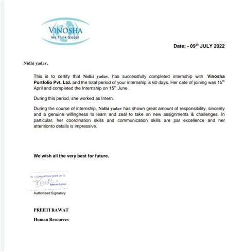 Nidhi Yadav On Linkedin Internship