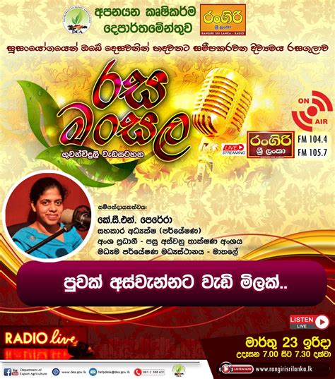Department Of Export Agriculture පුවක් කියන්නෙ අපට සුවිශේෂ ආර්ථිකමය වාසි අත් කර ගන්න පුලුවන්