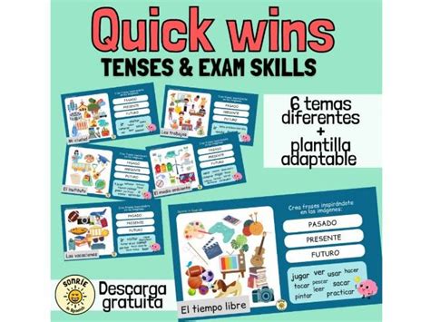 Quick Wins Tenses And Exam Skills Writing Past Present And Future Starter Plenary Spanish Gcse