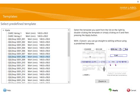 Ham Label Predefined Templates