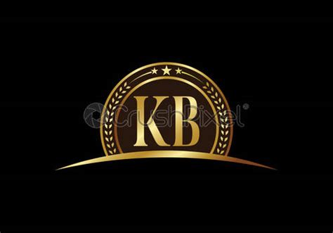 Initial Monogram Letter K B Logo Design Vector Template K Stock