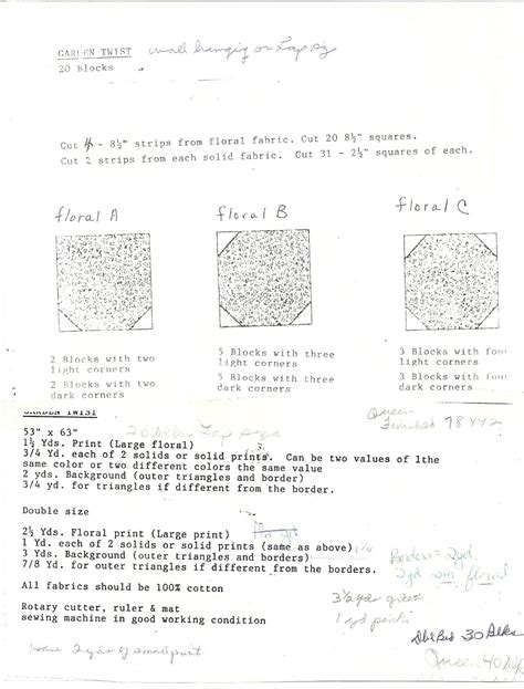 Lori S Puff N Stuff Garden Twist Pattern In Sizes