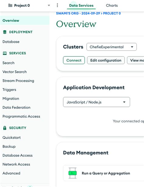 Mongodb Atlas Dashboad Does Not Show Data Api In Left Pan Mongodb