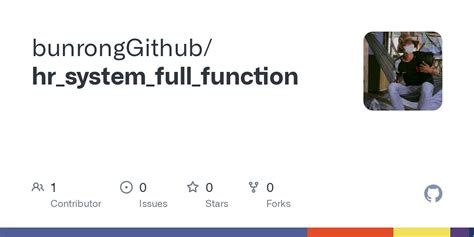 GitHub BunrongGithub Hr System Full Function