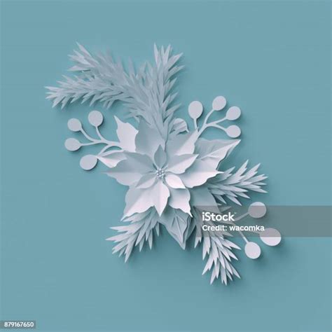 3d 렌더링 크리스마스 배경 백서 꽃꽂이 축제 요소 휴일 훈장 인사장 포인세티아에 대한 스톡 사진 및 기타 이미지 포인세티아 크리스마스 꽃 식물 Istock