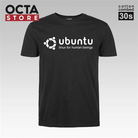 Jual Kaos Tshirt Baju Distro Programmer Linux Ubuntu Logo Shopee