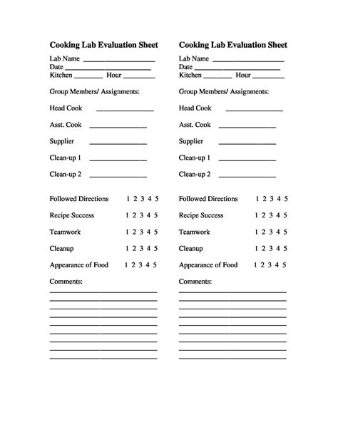 Free 8 Kitchen Evaluation Forms In Pdf Ms Word