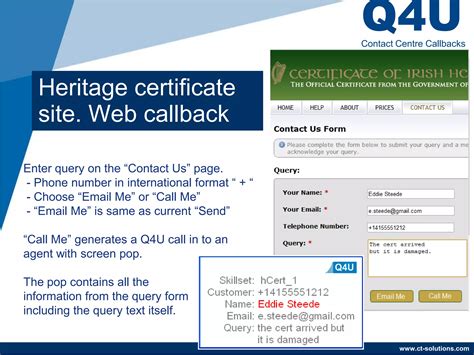 Callback Web Integration Ppt