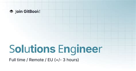Solutions Engineer Join Gitbook