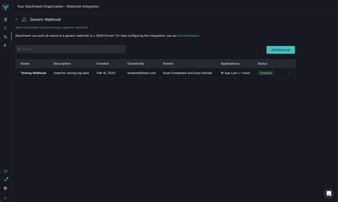 Integrate With Custom Webhooks Stackhawk Documentation