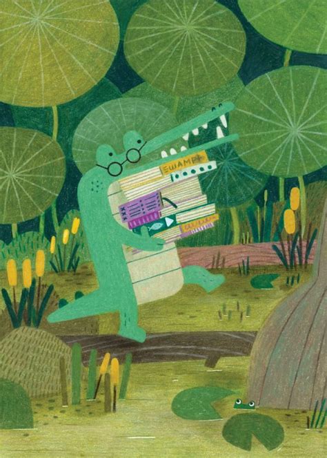 Swamp Aligator | Crocodile illustration, Illustration, Illustrators