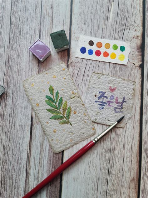 [핸드메이드페이퍼] 수제종이 명함사이즈 묶음 아이디어스