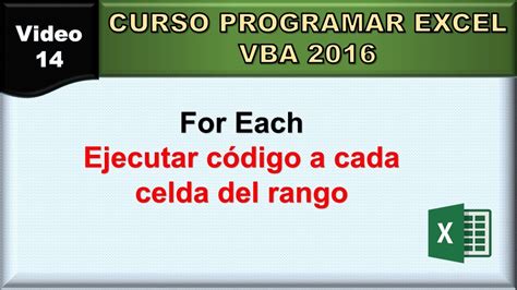14 Curso Excel Vba 2016 For Each Youtube