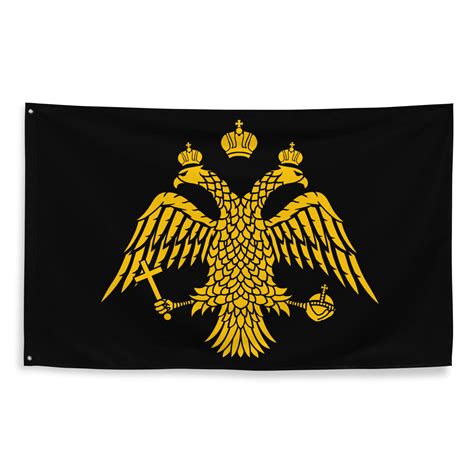Black And Gold Greek Orthodox Church Byzantine Imperial Double Headed