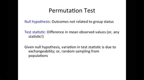 Introtononparametrictests 6 Permutationtest Youtube