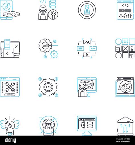 Behavioral Targeting Linear Icons Set Personalization Analytics Retargeting Segmentation