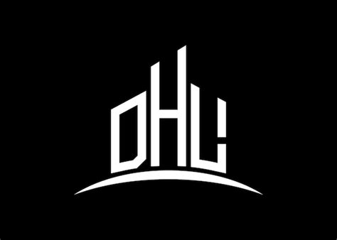 Premium Vector Letter Dhl Building Vector Monogram Logo Design
