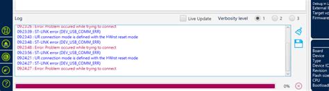 Solved Stlink V3 Error Stmicroelectronics Community