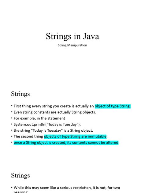 Strings In Java Pdf