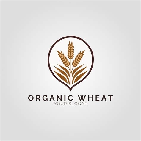 회사 및 브랜딩을 위한 밀 농업 로고 개념 프리미엄 벡터