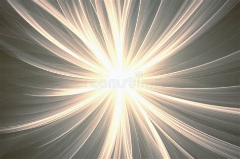 Orange Glowing Pattern Of Curved Rays From The Center On A Black Background Stock Illustration
