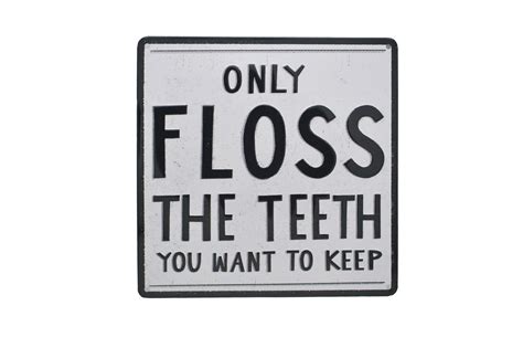 Americanflat Bathroom Signs 2pk Put Seat Down And Floss Teeth You