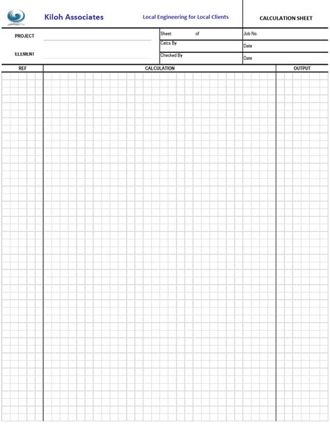 Calculation Sheet Pdf Calculation Sheet Pdf