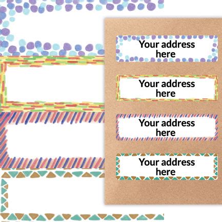 Custom Stylish Paper Return Address Labels Stickers