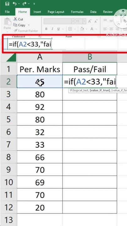 excel tips and tricks how to find pass and fail exceltips exceltips exceltutorial excel youtube