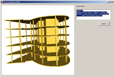 the client application used to submit spatial queries und visualize the
