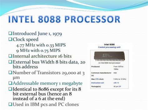 Ppt Intel 8088 Processor Powerpoint Presentation Free Download Id
