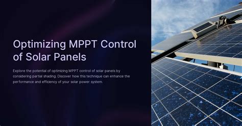Optimizing Mppt Control Of Solar Panels