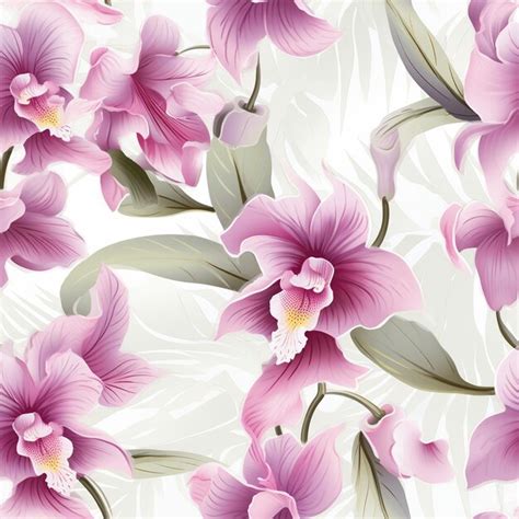 Premium Ai Image Orchid Background For Presentation