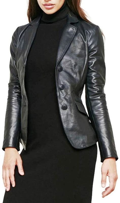 Womens Black Soft Lambskin Short Leather Blazer Ultimate Jackets Blog