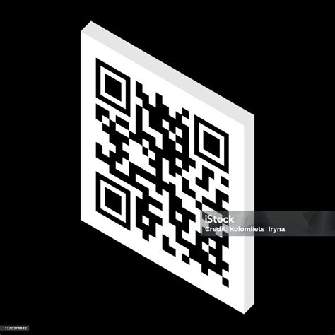 검은 색 배경에서 격리된 등색 Qr 코드입니다 Qr 코드는 판매 지불 지불 및 기타 용도로 사용할 수 있습니다 벡터 3차원