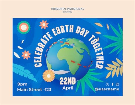 Free Psd Earth Day Template Design