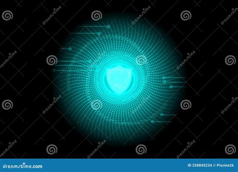 Blue Network Light Code And Data Security Abstract Technology