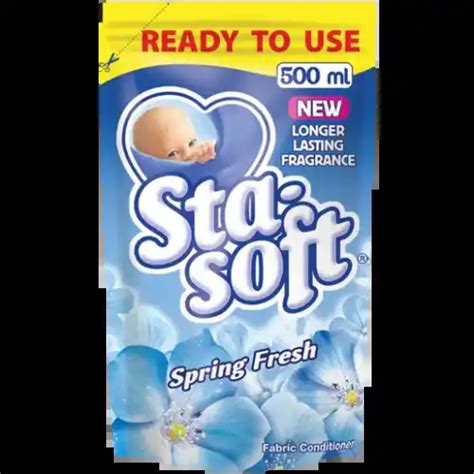 Sta Soft Spring Fresh Fabric Conditioner Pouch Rtu 500ml