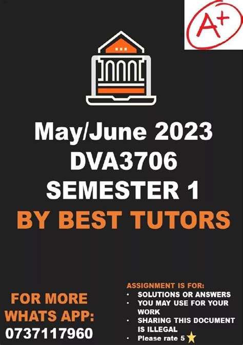 Dva3706 Exam Answers 2023 Dva3706 Dpr3706 Stuvia Sa