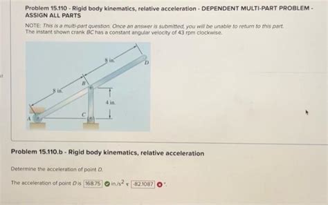 Solved Problem 15 110 Rigid Body Kinematics Relative