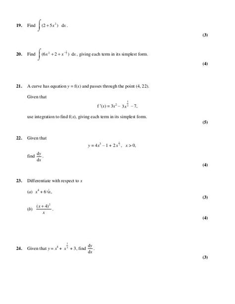Edexcel A Level Maths Formula Booklet