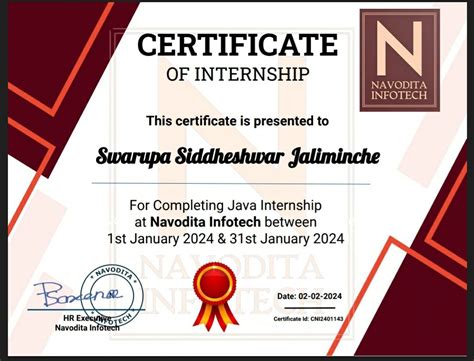 Swarupa Jaliminche On Linkedin Internshipcompleted Javaprogramming