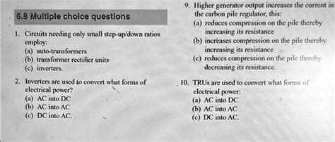 SOLVED Multiple Choice Questions Circuits Needing Only Small Step Up Down Ratios Employ