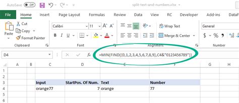 Split Text And Numbers Excel Formula Examples