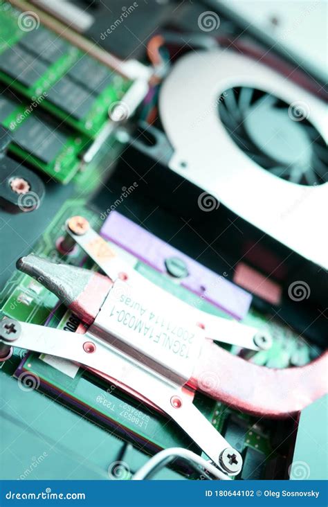 A Cooling System Of Computer A Fan Cooler Of Central Processing Or