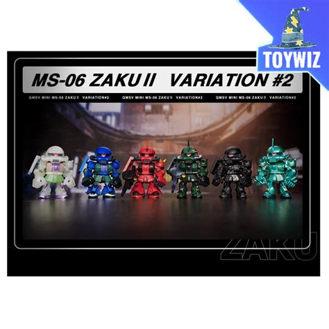 Bandai Qmsv Mini Ms 06 Zaku Ii Variation 2 Series Blind Box 万代 Qmsv Mini扎古part2盲盒 Lazada
